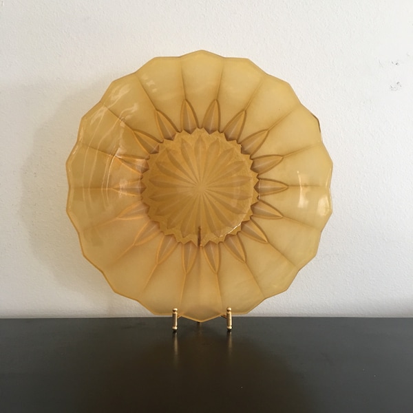 Yellow Glass Plate - Etsy