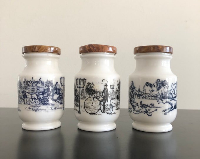 Vintage,mustard Jars,german Mustard Jars,milk Glass Jars,kitchen Décor ...