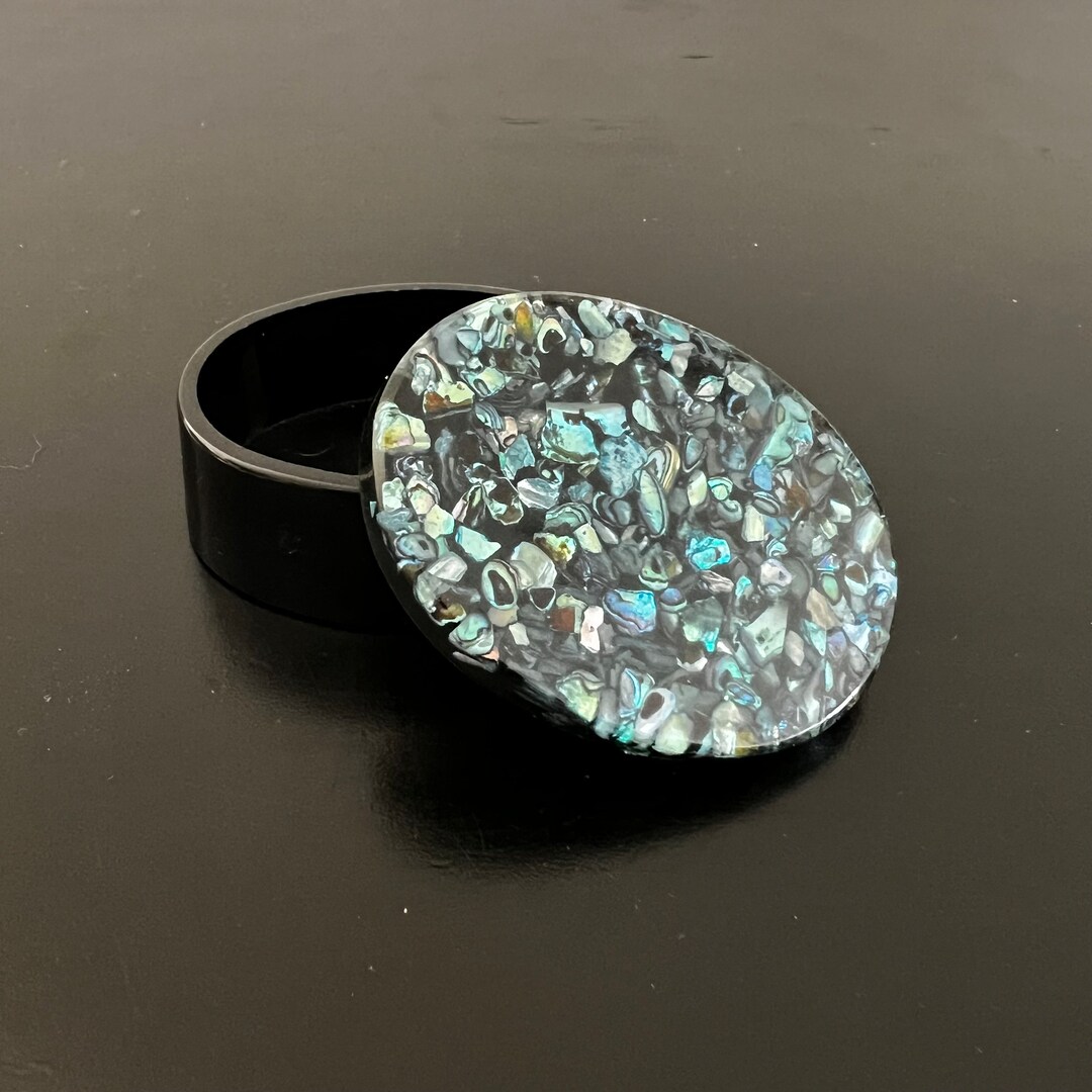 Vintage Paua Shell Trinket Box: New Zealand Abalone Jewelry Box - Etsy