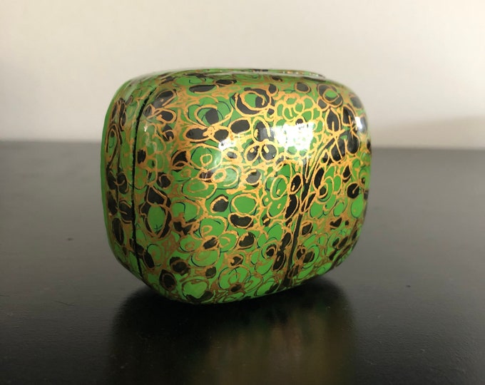 Vintage,kashmiri Box,paper Mache Box,indian Box,green Box,trinket Box ...