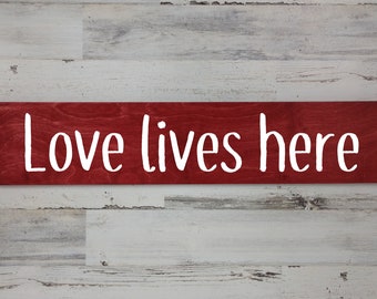 Custom Red Wood Sign - Etsy