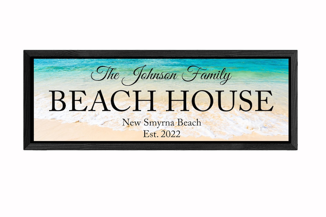 Personalized Beach House Sign: Custom Canvas Print - Etsy