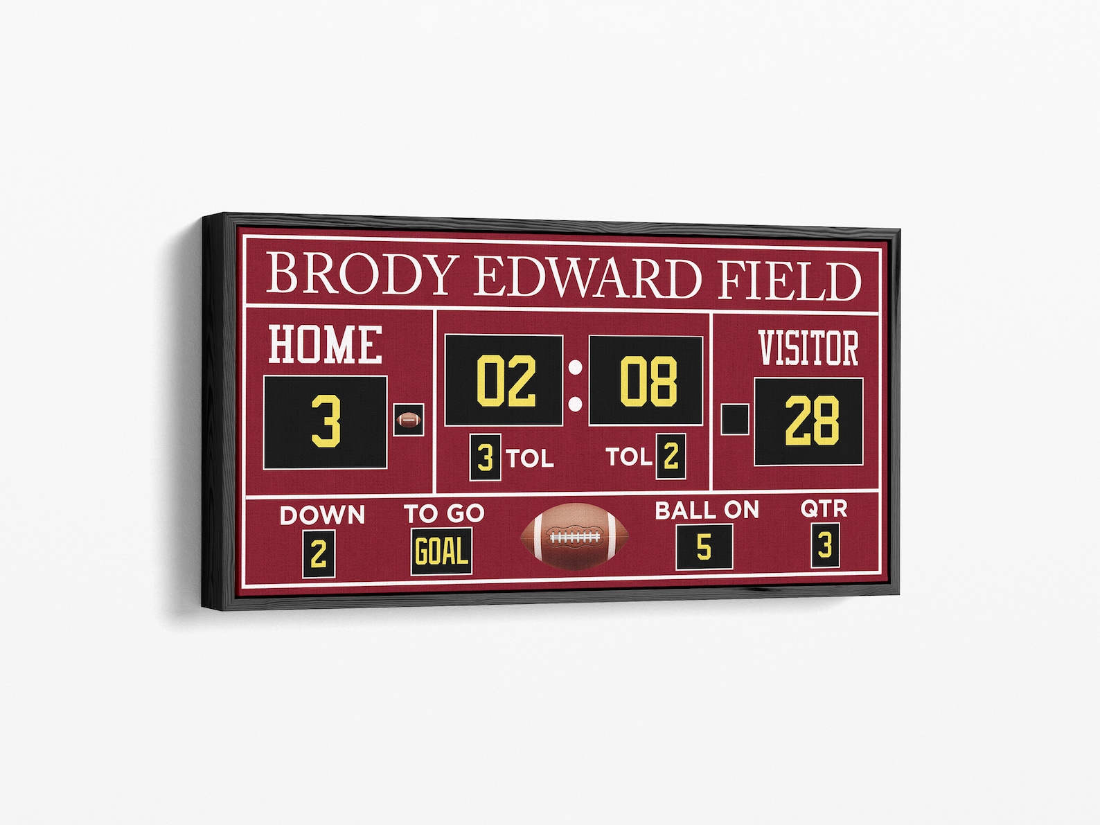Custom Football Scoreboard Sign: Personalized Sports Decor - Etsy