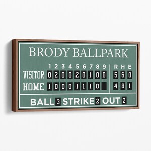 Custom Baseball Scoreboard Sign: Personalized Sports Nursery Decor - Etsy