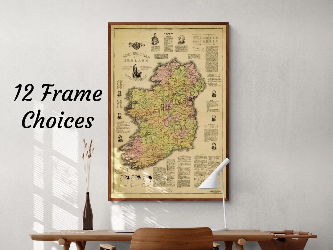 Old Map of Ireland | Archival Reproduction | Vintage Map of Ireland ...