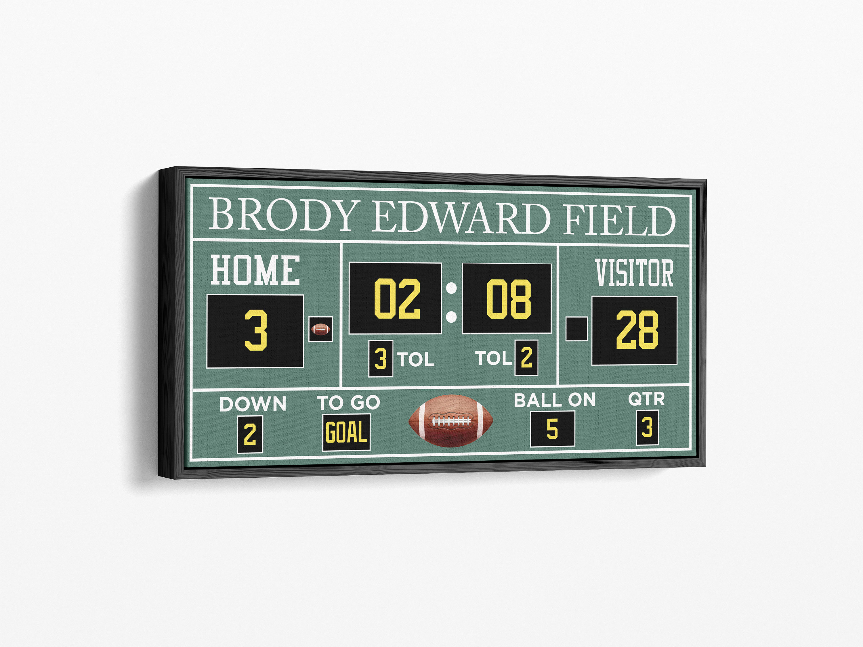 Custom Football Scoreboard Sign: Personalized Sports Decor - Etsy