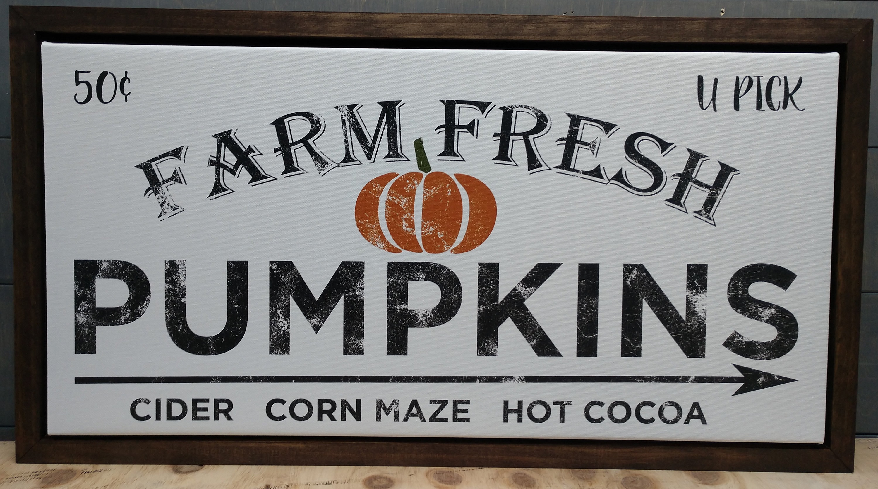 Custom Farm Fresh Pumpkins Sign Canvas Fall Sign Custom - Etsy