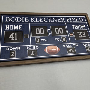 Custom Football Scoreboard Sign: Personalized Sports Decor - Etsy