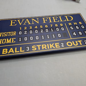 Custom Baseball Scoreboard | Family Name Sign | Personalized Sign ...