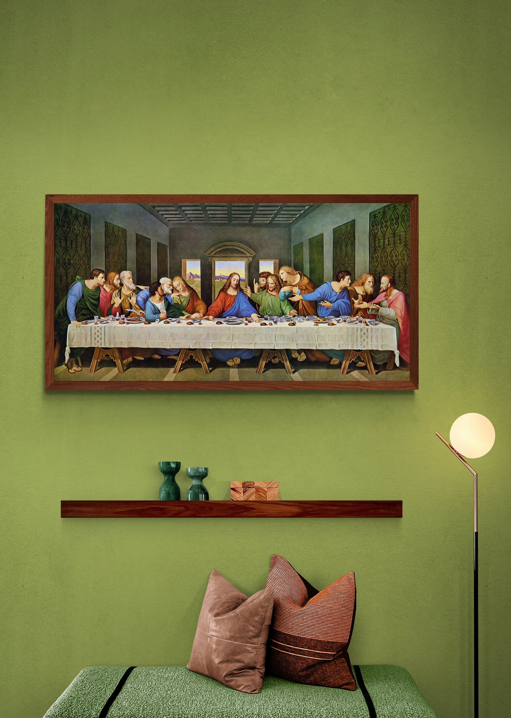 Restored Last Supper Print Framed Wood Canvas Print Poster - Etsy