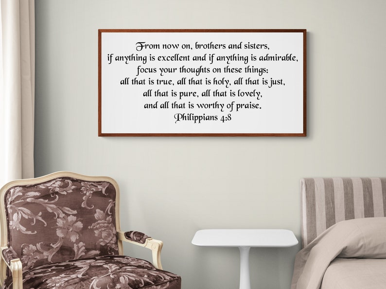 Personalized Bible Verse Sign | Custom Scripture Canvas Art - Etsy