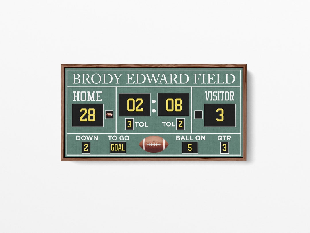 Custom Football Scoreboard Sign: Personalized Sports Decor - Etsy