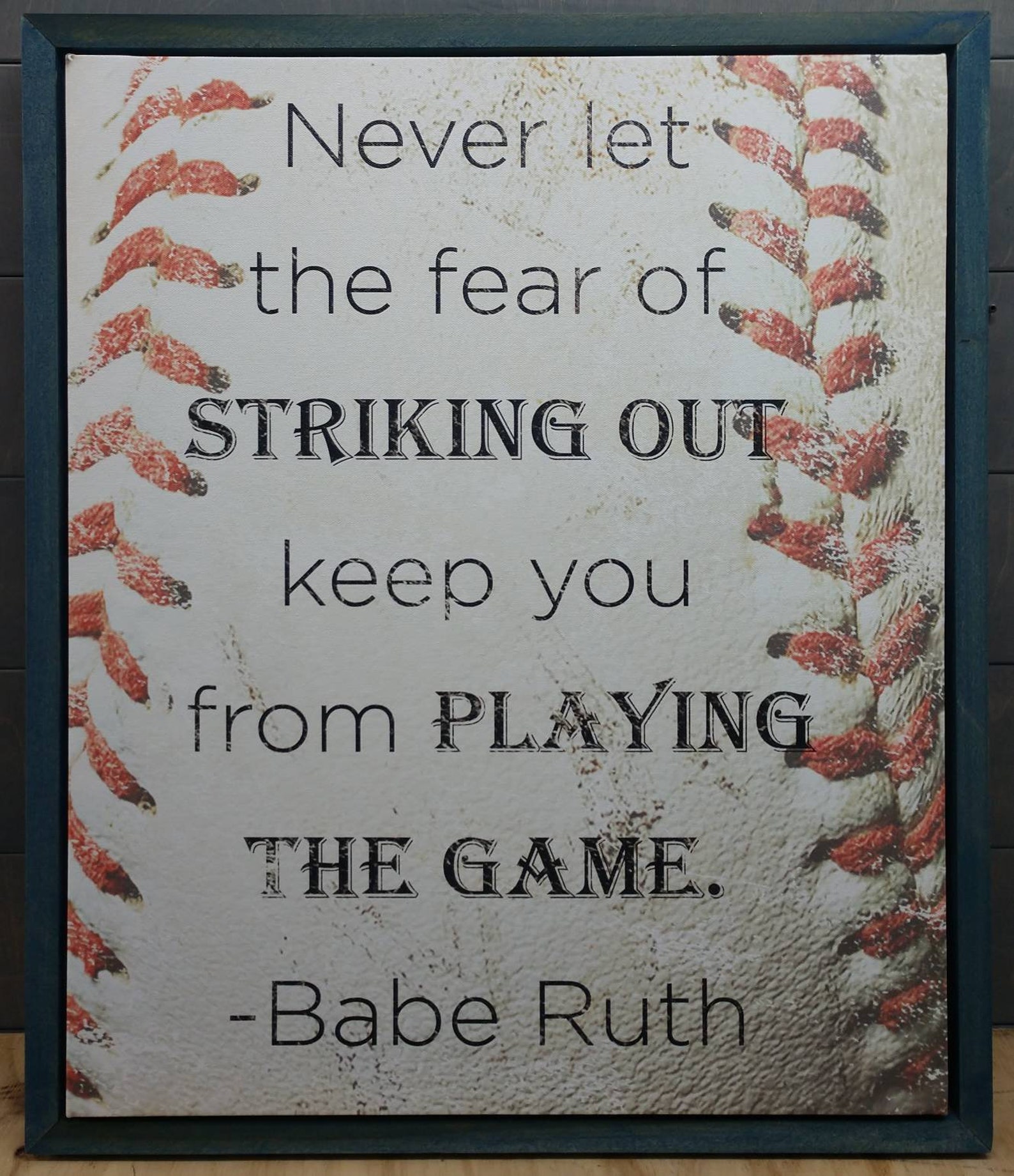 Never Let the Fear of Striking Out Keep You From Playing the - Etsy