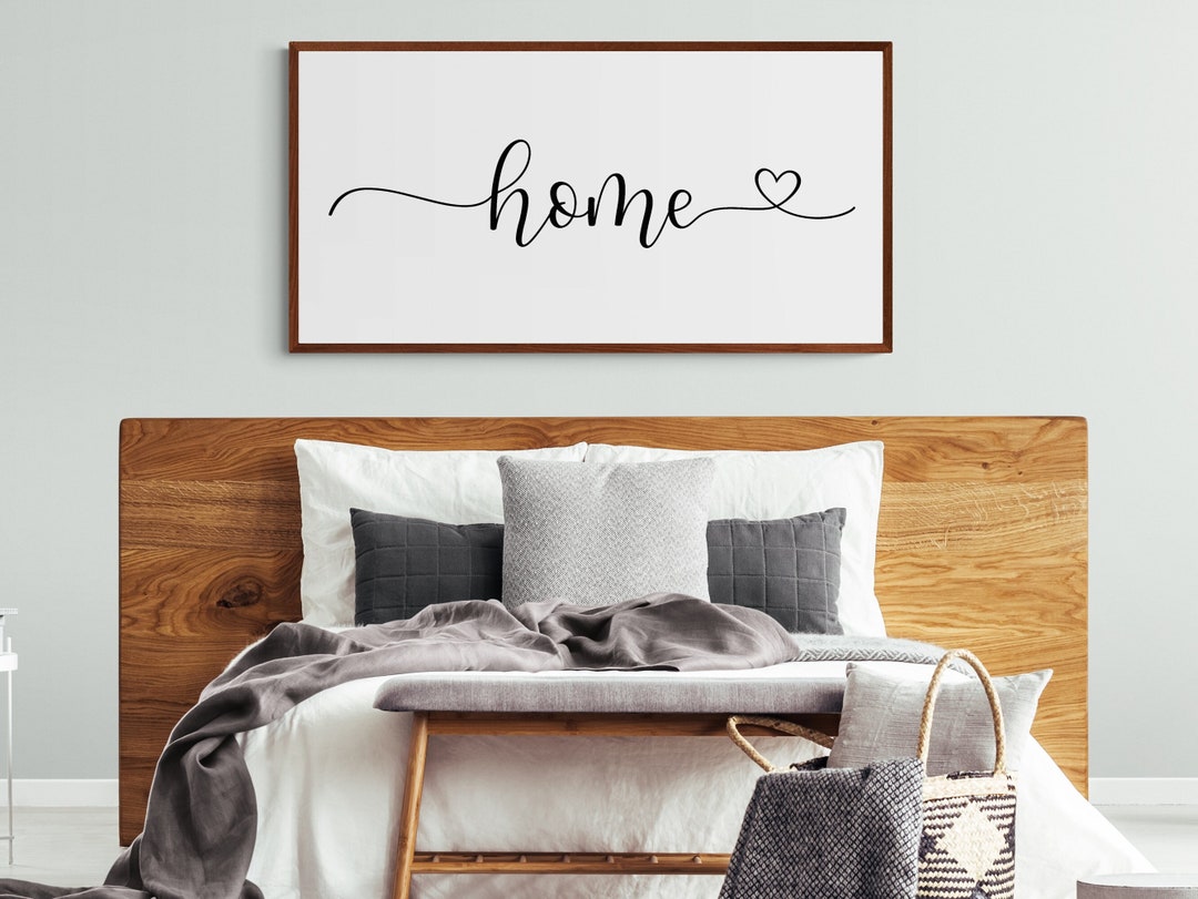 Home Sign | Large Home Sign | Framed Home Sign | Canvas Home Sign ...