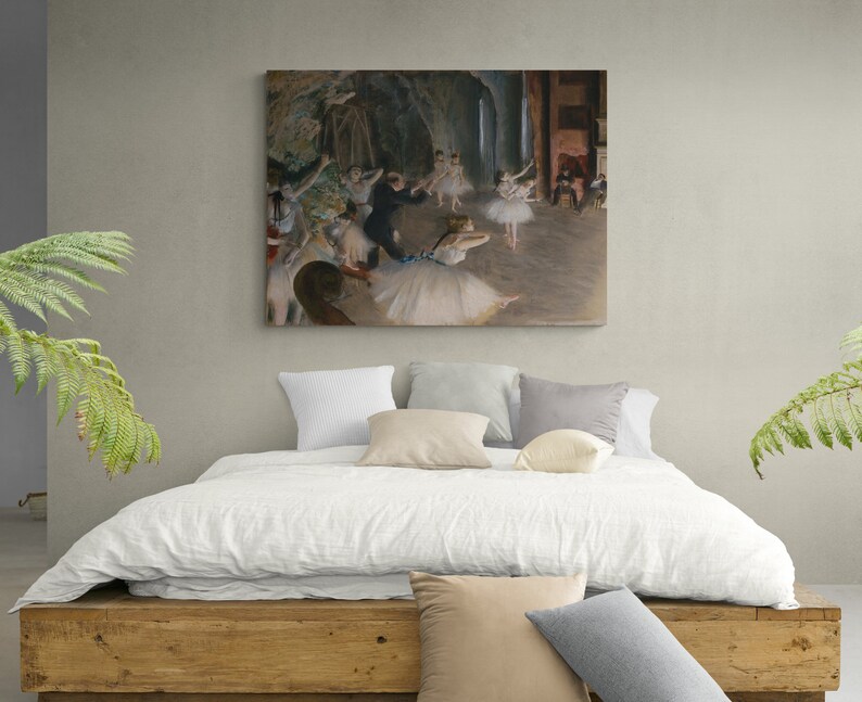 Degas Ballerina Canvas Print: the Rehearsal Onstage, Framed Art - Etsy