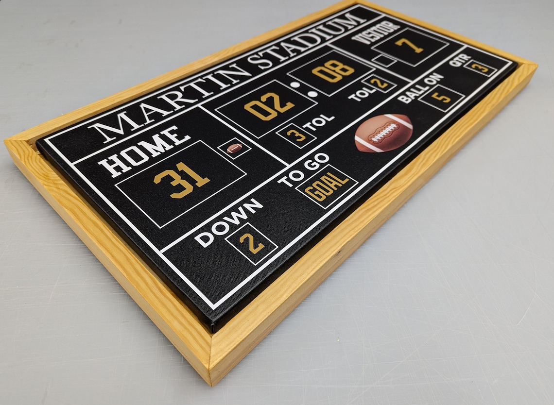 Custom Football Scoreboard Sign: Personalized Sports Decor - Etsy