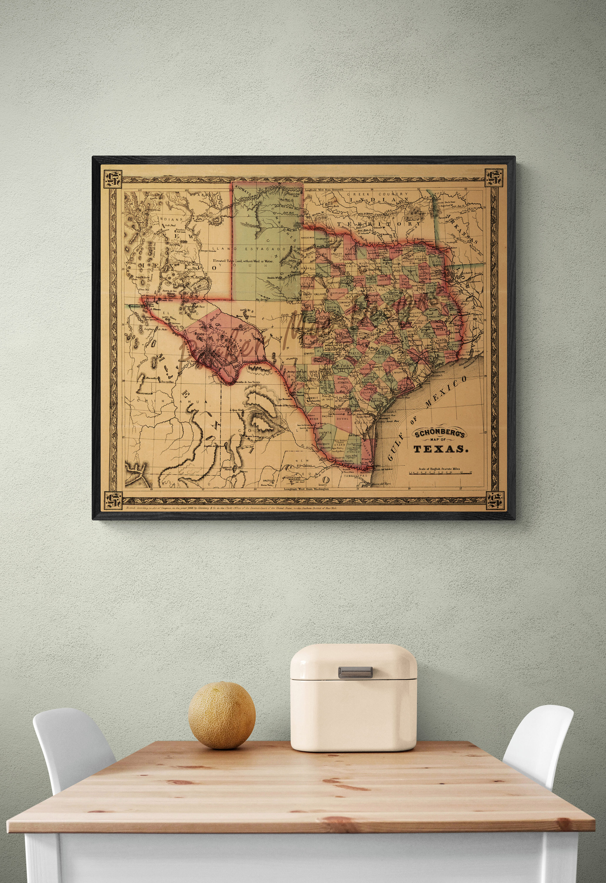 Old Map of Texas Retro Map of Texas State Map of Texas - Etsy