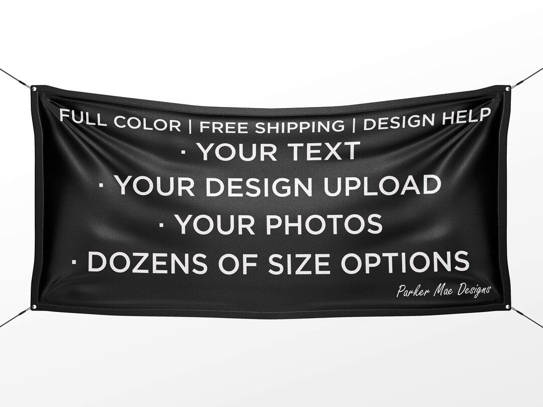 Custom Vinyl Banner: Full Color Personalized Design - Etsy