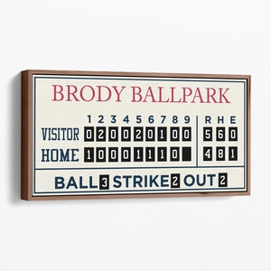 Custom Baseball Scoreboard Sign: Family Name, Sports Nursery Decor - Etsy