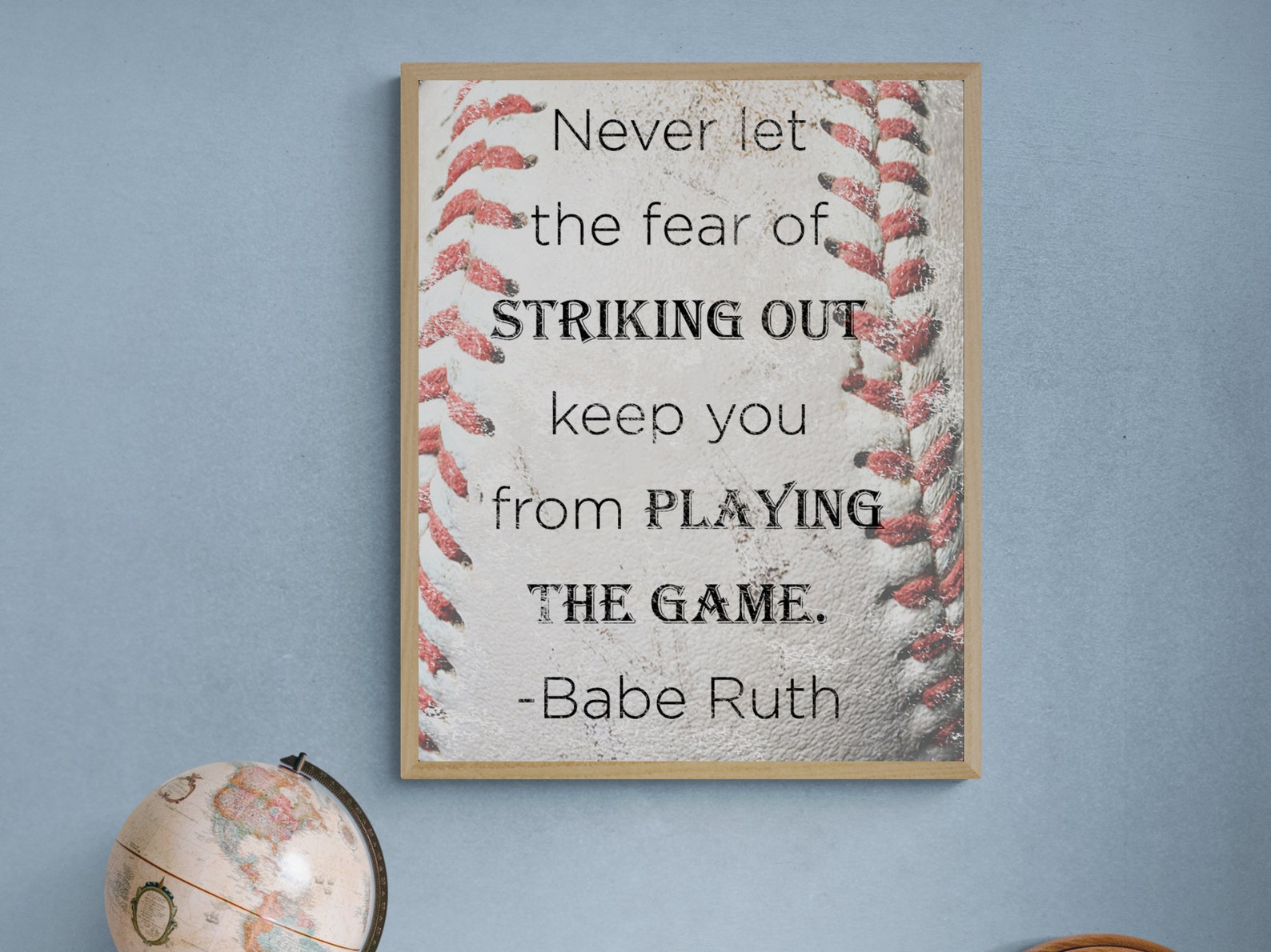 Never Let the Fear of Striking Out Keep You From Playing the | Etsy