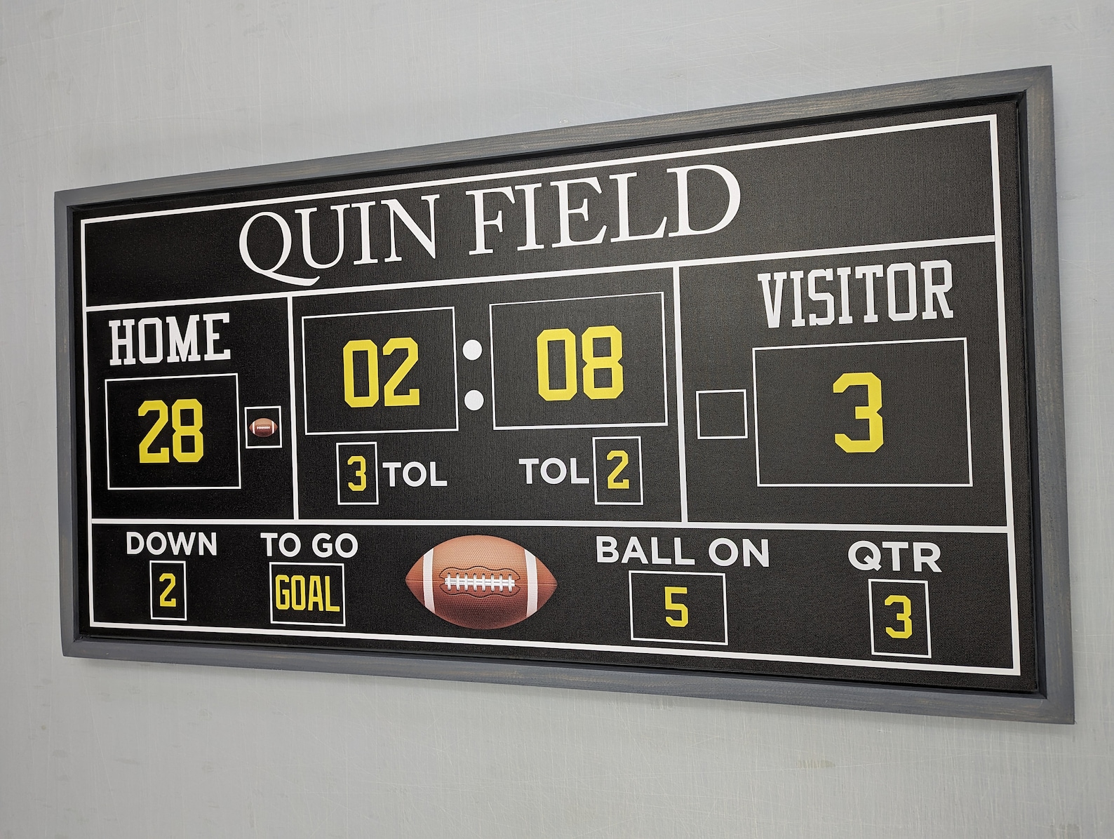 Custom Football Scoreboard Sign: Personalized Sports Decor - Etsy