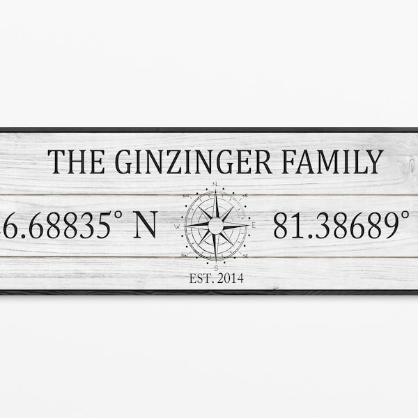 Nautical Decor With Coordinates - Etsy