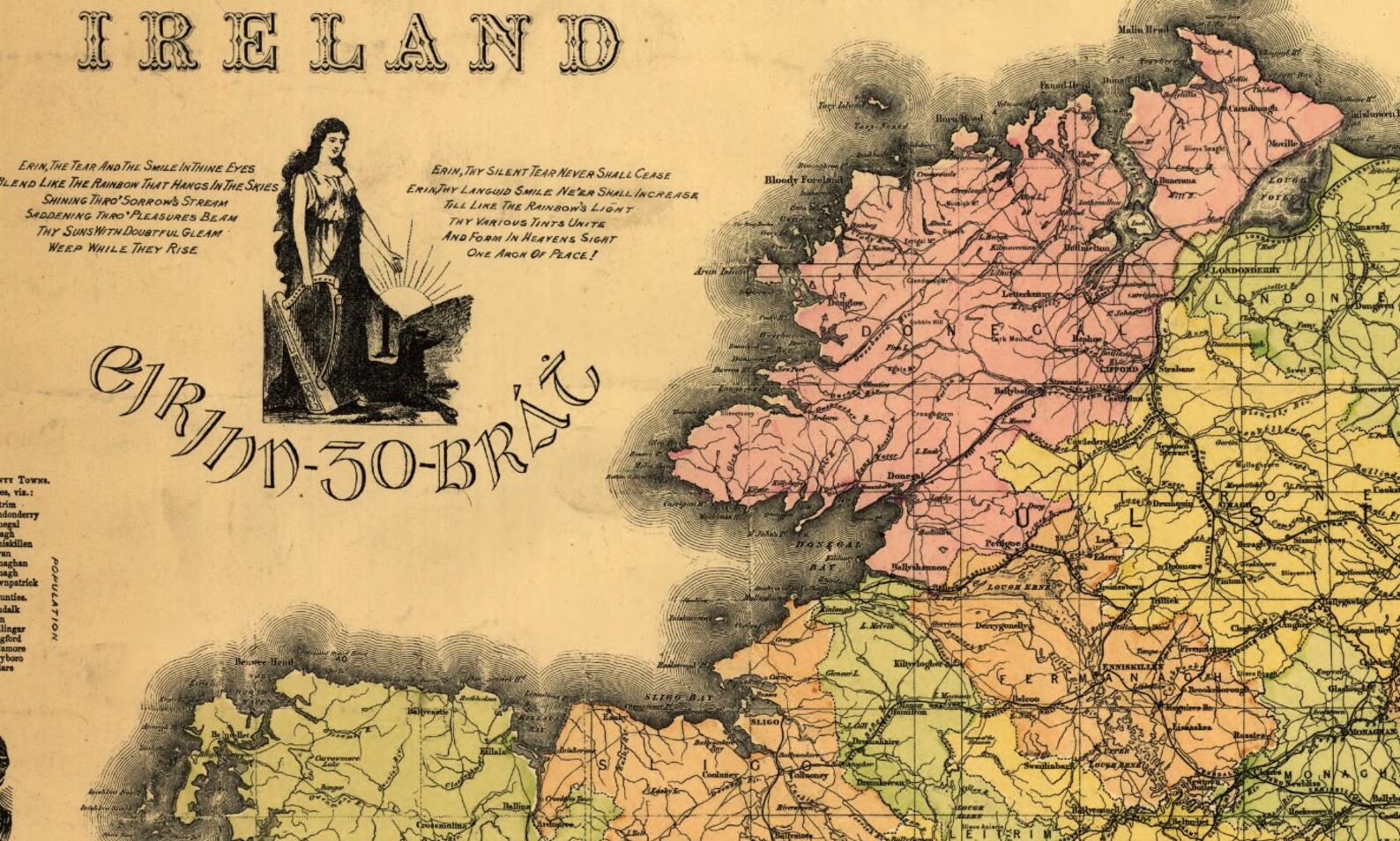 Old Map of Ireland Archival Reproduction Vintage Map of - Etsy