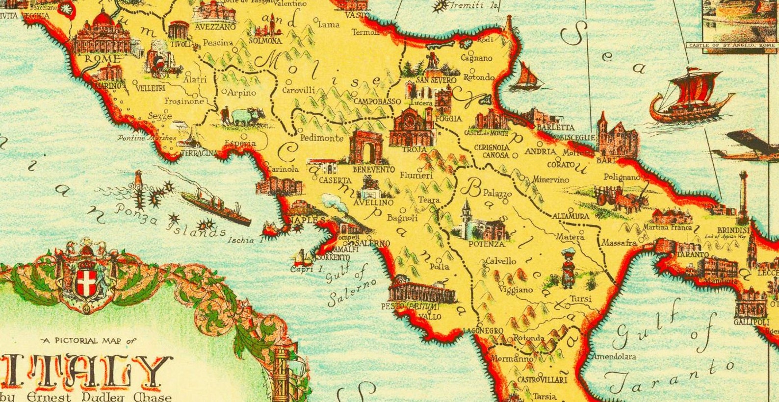 Old Pictorial Map of Italy Vintage Hand Drawn Map of Italy - Etsy