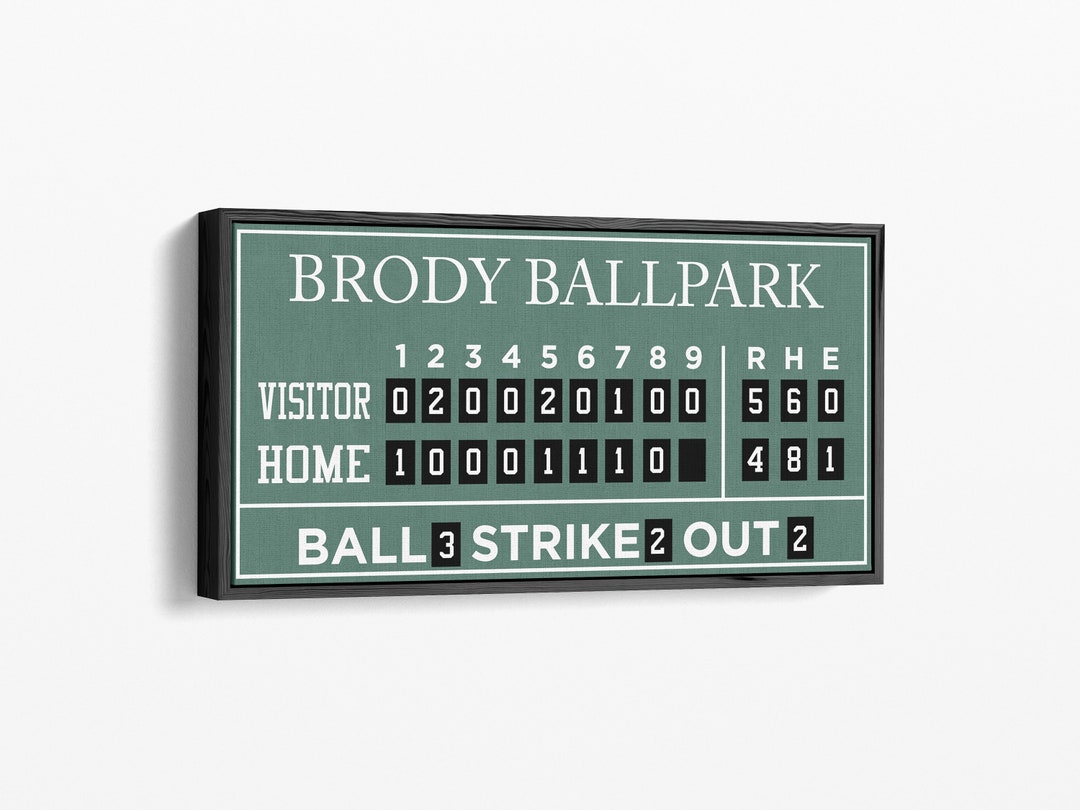Custom Baseball Scoreboard Sign: Personalized Sports Nursery Decor - Etsy