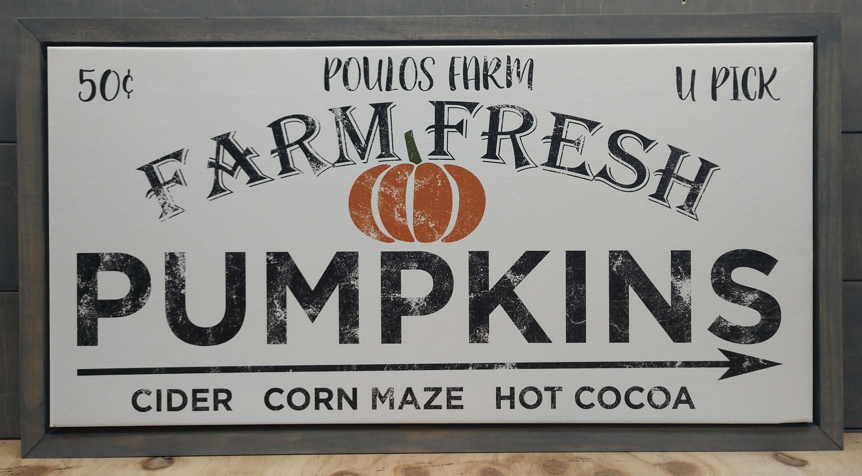 Custom Farm Fresh Pumpkins Sign Canvas Fall Sign Custom - Etsy