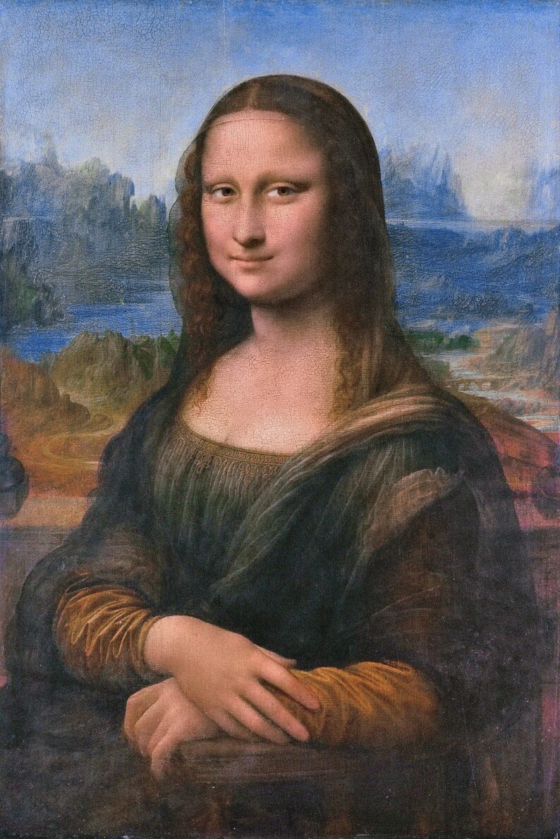 Mona Lisa by Leonardo Da Vinci Famous Painting Portrait - Etsy
