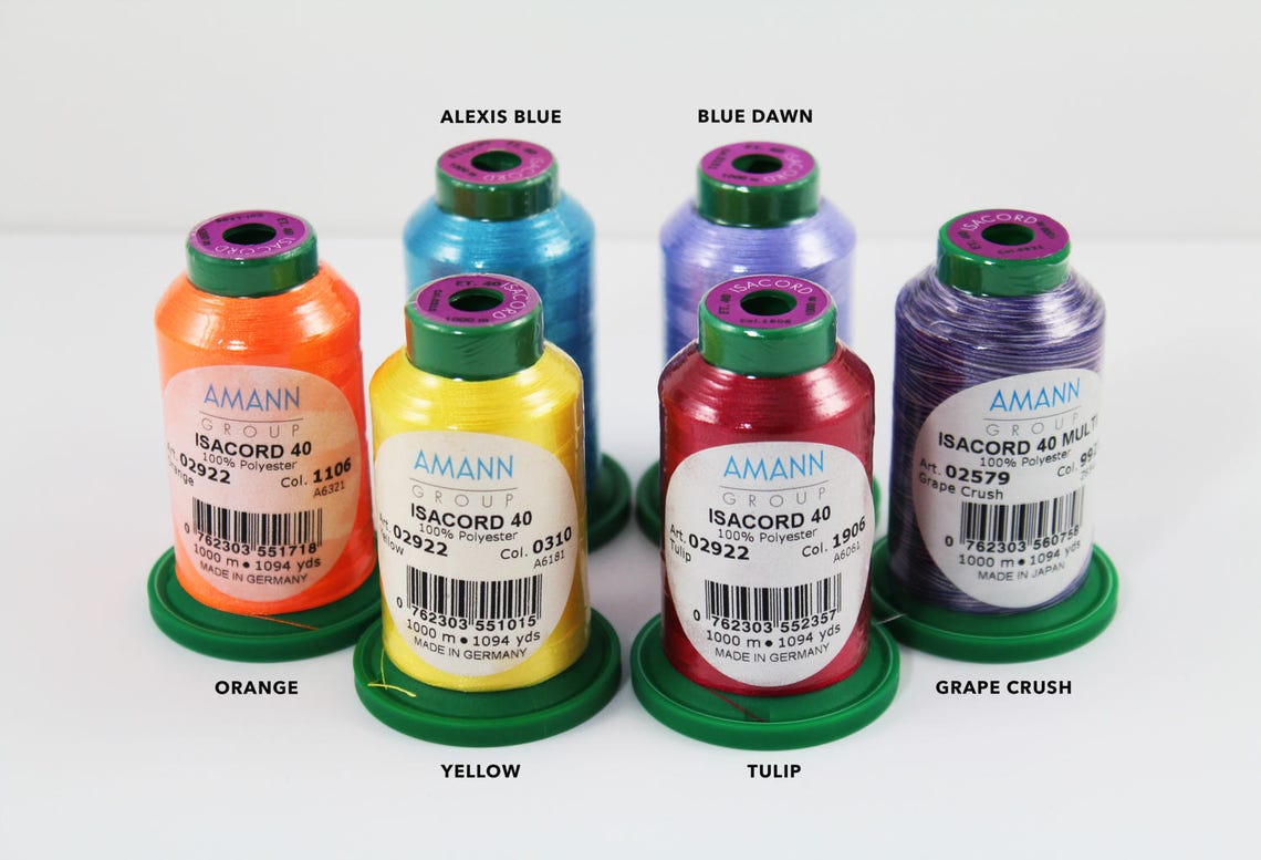 One Spool Embroidery Thread, ISACORD 40 Thread, 1094 Yards, 100% ...
