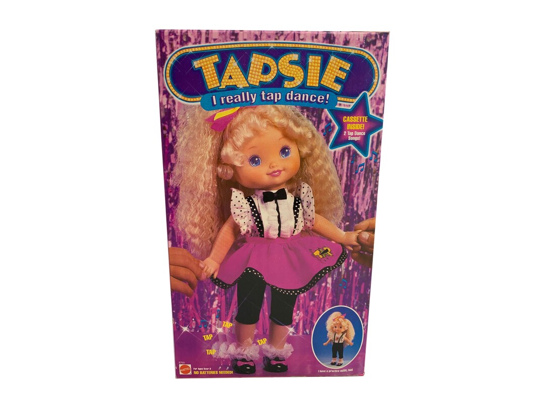 1990 Tapsie Tap Dance Doll - Mattel #5703, Includes Cassette With Tap ...