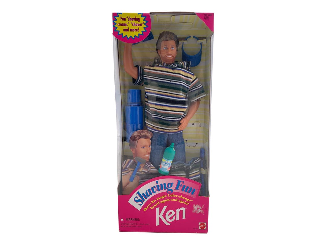 1994 Shaving Fun Ken Doll Color-change Beard & Shaving Accessories ...
