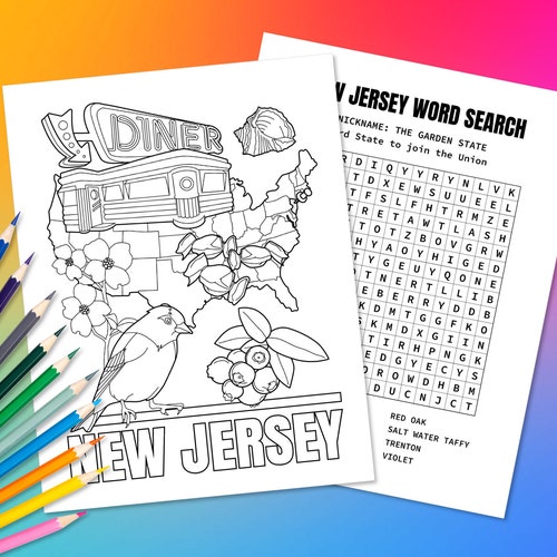 United States of America Coloring Page Printable USA - Etsy