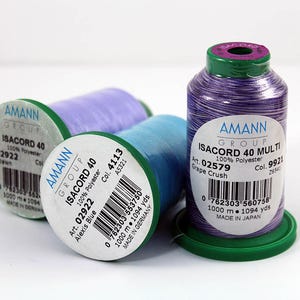 One Spool Embroidery Thread, ISACORD 40 Thread, 1094 Yards, 100% ...