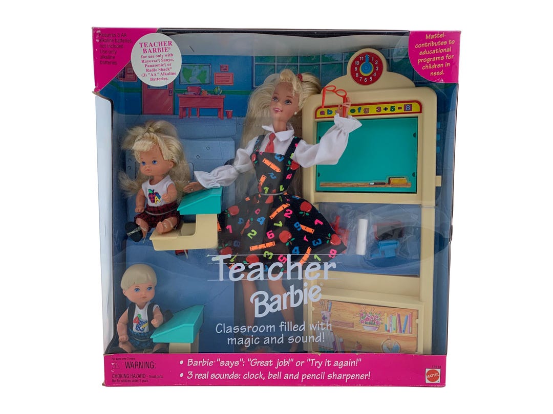 1995 Teacher Barbie Doll Set by Mattel #13914 - Rare Recalled Edition ...