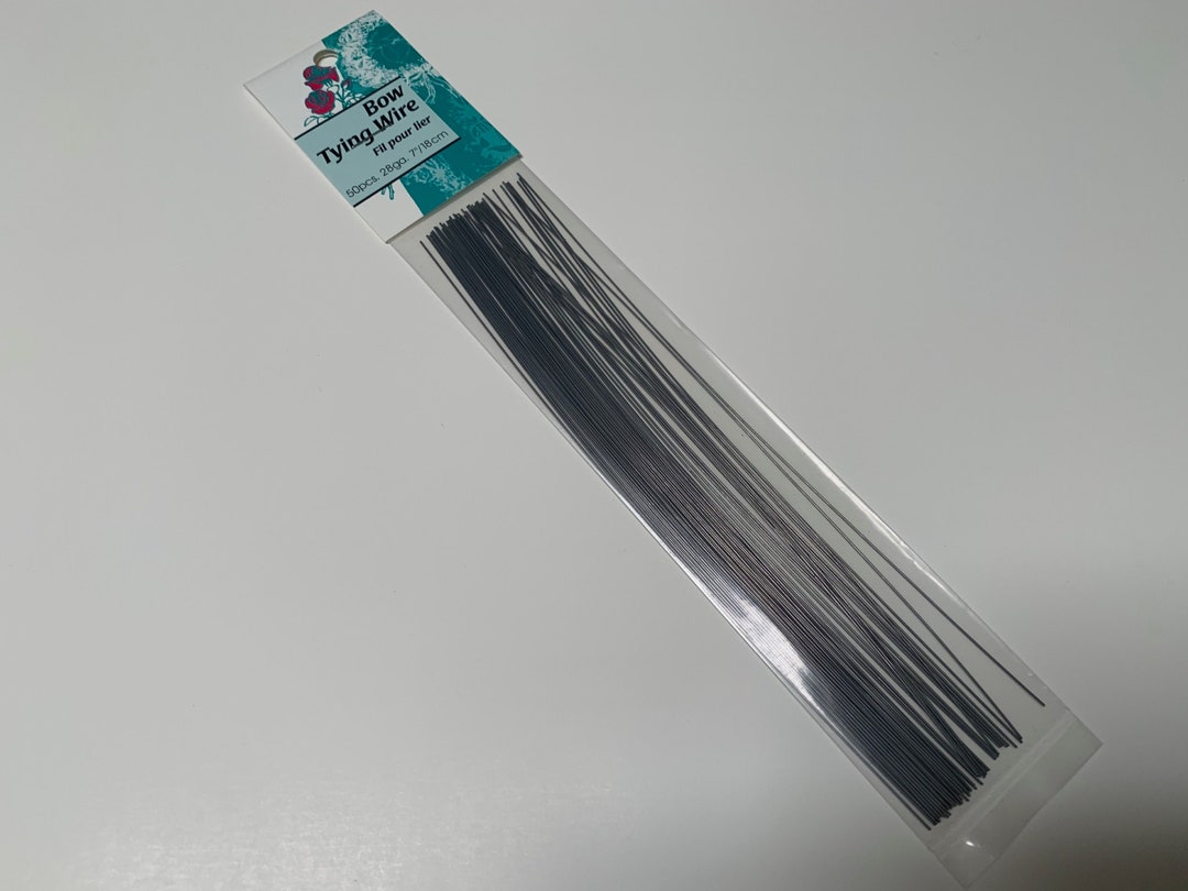 Bow Tying Wire – 28 Gauge, 7" (18cm), Pack of 50 | Perfect for Crafting ...