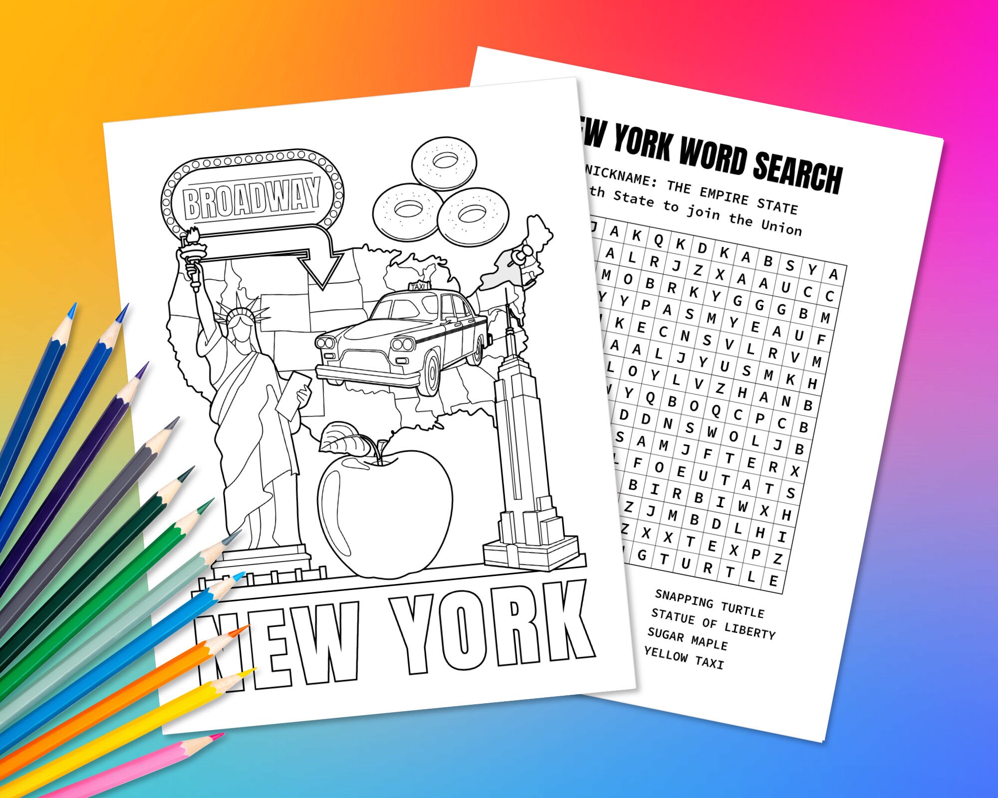 Word Puzzles And Coloring Pages For Children