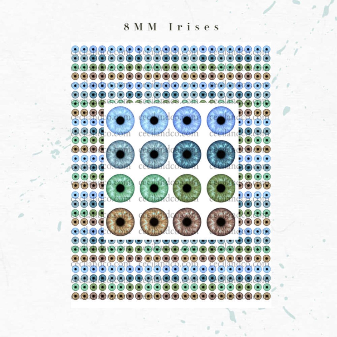 Printable Digital Doll Eye Irises 8mm - Etsy