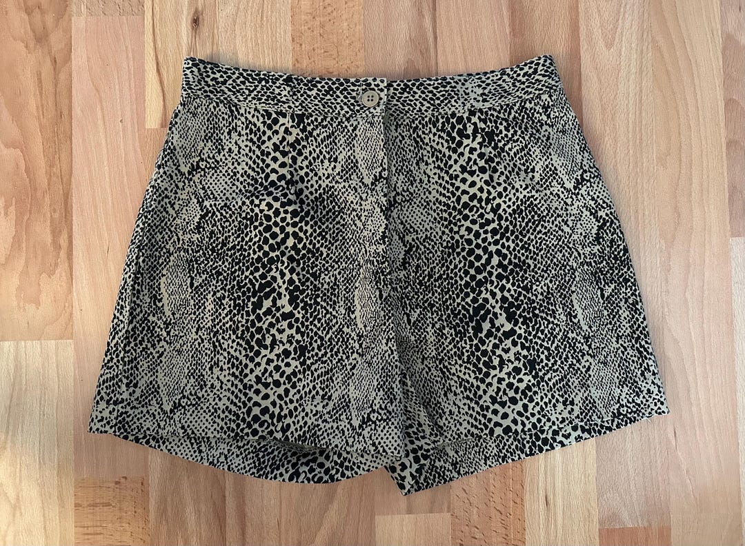 Snake Print Short Shorts 90s Vintage Made in Canada - Etsy