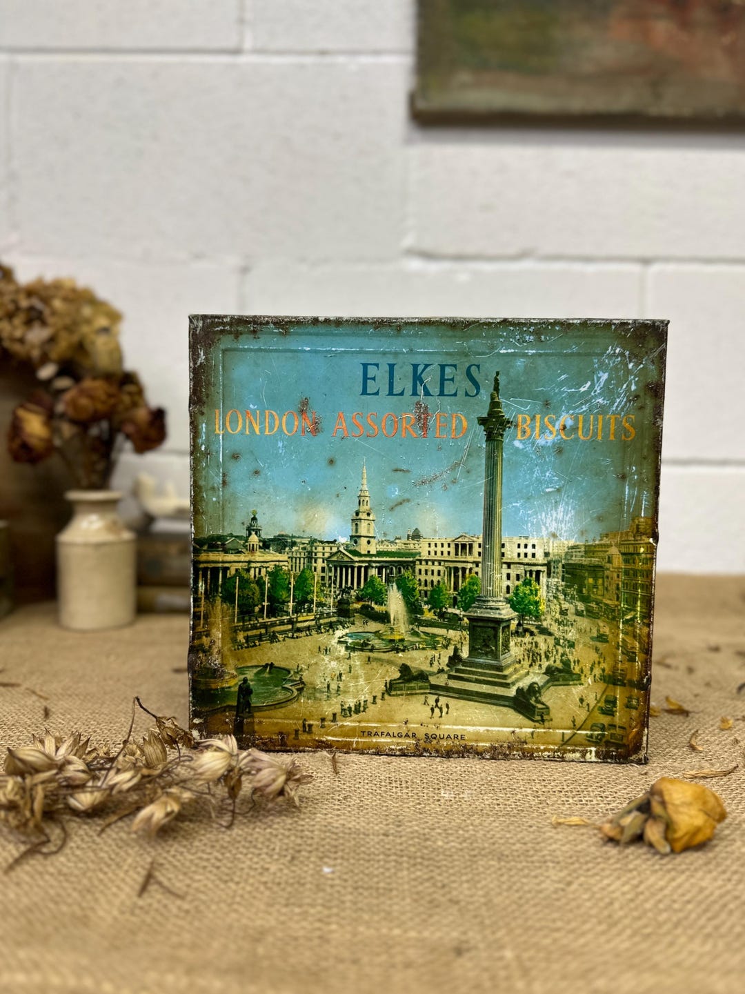 Vintage Elkes London Assorted Biscuits Tin - Etsy