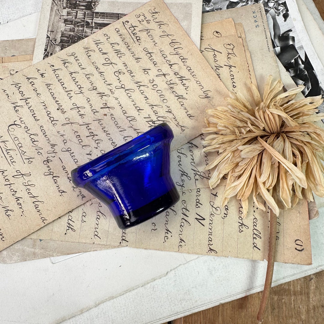 Vintage Blue Glass Eye Bath Optrex - Etsy