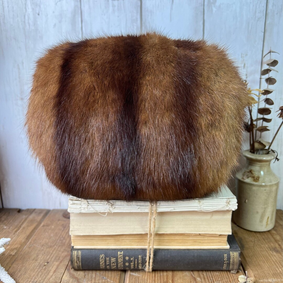 Antique Mink Hand Muff Fur Muff, Vintage Fur Barrel Muffler - Etsy