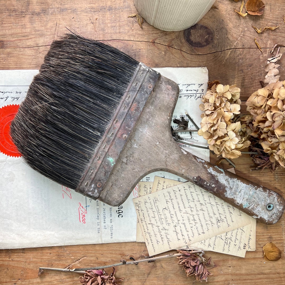 Large Rustic Worn Paint Brush - Etsy