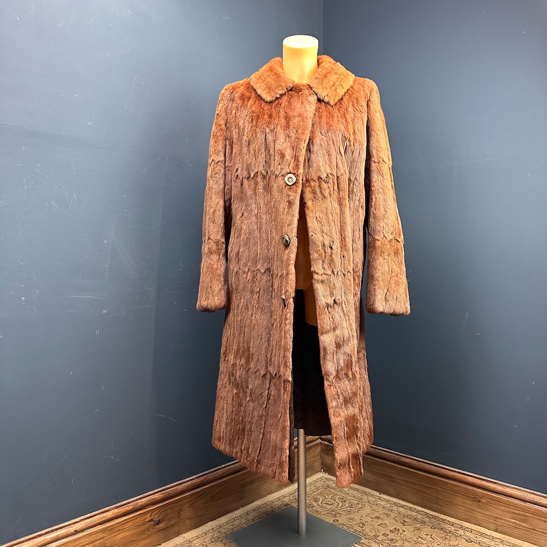 Antique Genuine Long Ermine Fur Jacket Coat Honey Brown - Etsy