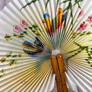 Vintage Oriental Chinese Handheld Paper Fan - Etsy