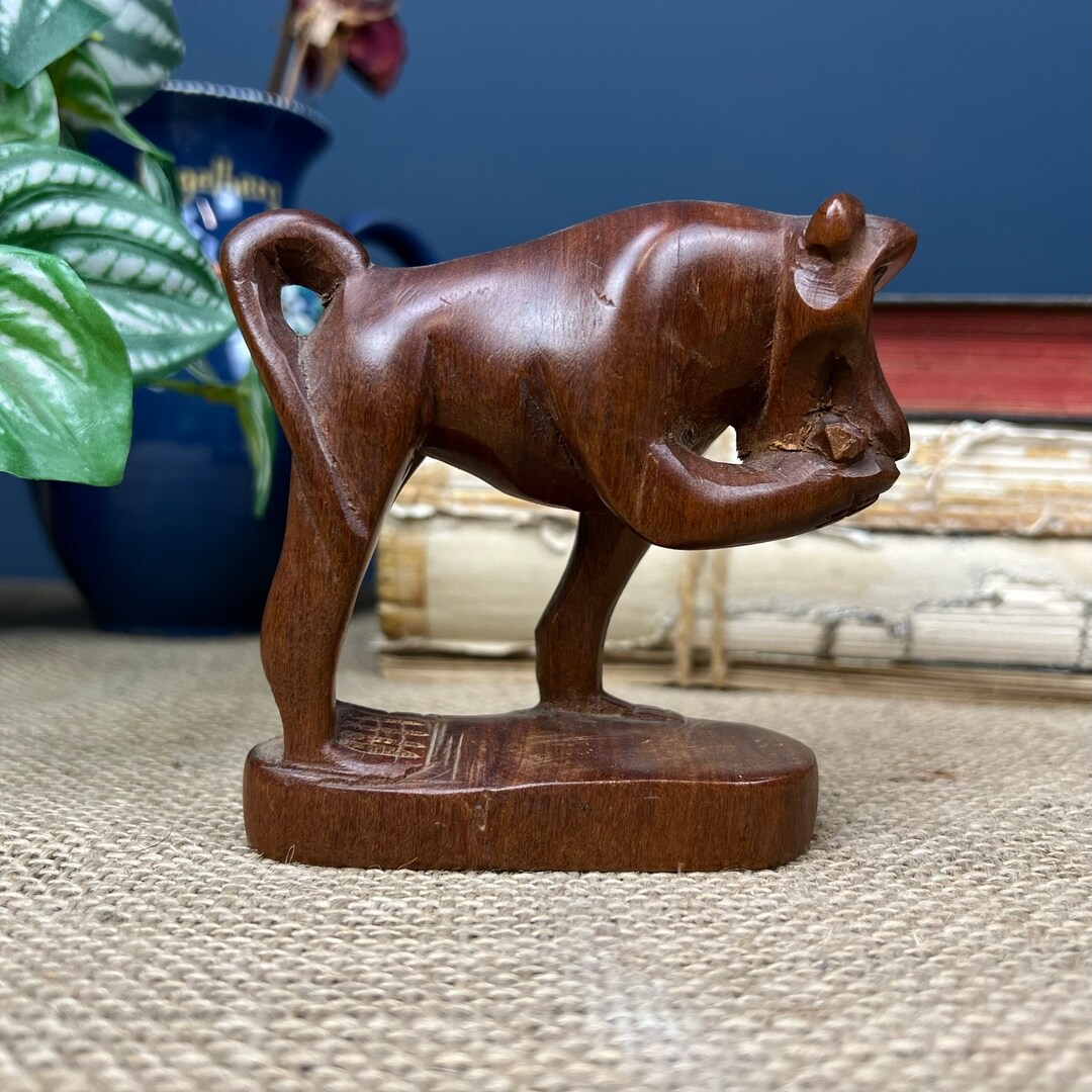 Mid Century Carved Teak Monkey Ape Figure - Etsy