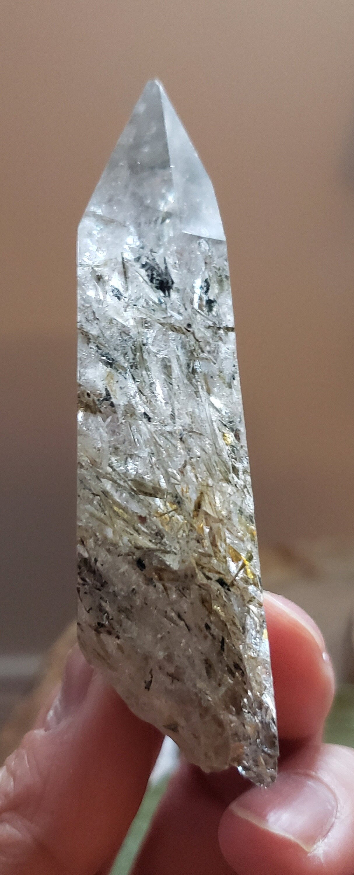 83g High Quality Rutilated Green Quartz/Shimmery Rutilated Quartz Point ...