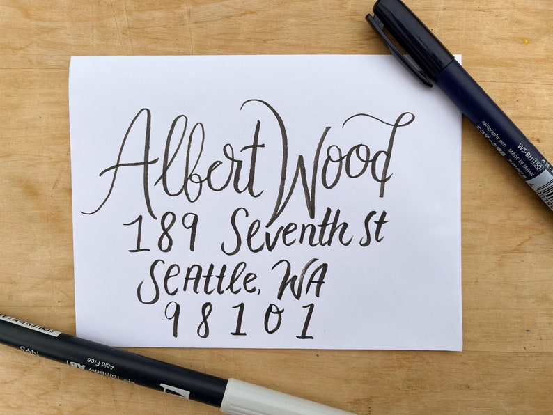Whimsical Custom Hand Lettered Envelope Addressing Service for - Etsy